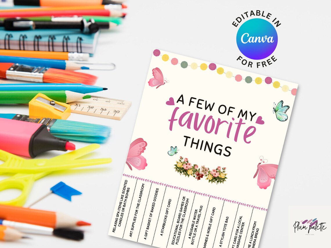 Teacher Appreciation Week Printable Teacher's Wishlist Tear-off Flyer ...