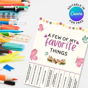 Teacher Appreciation Week Printable Teacher's Wishlist Tear-off Flyer ...