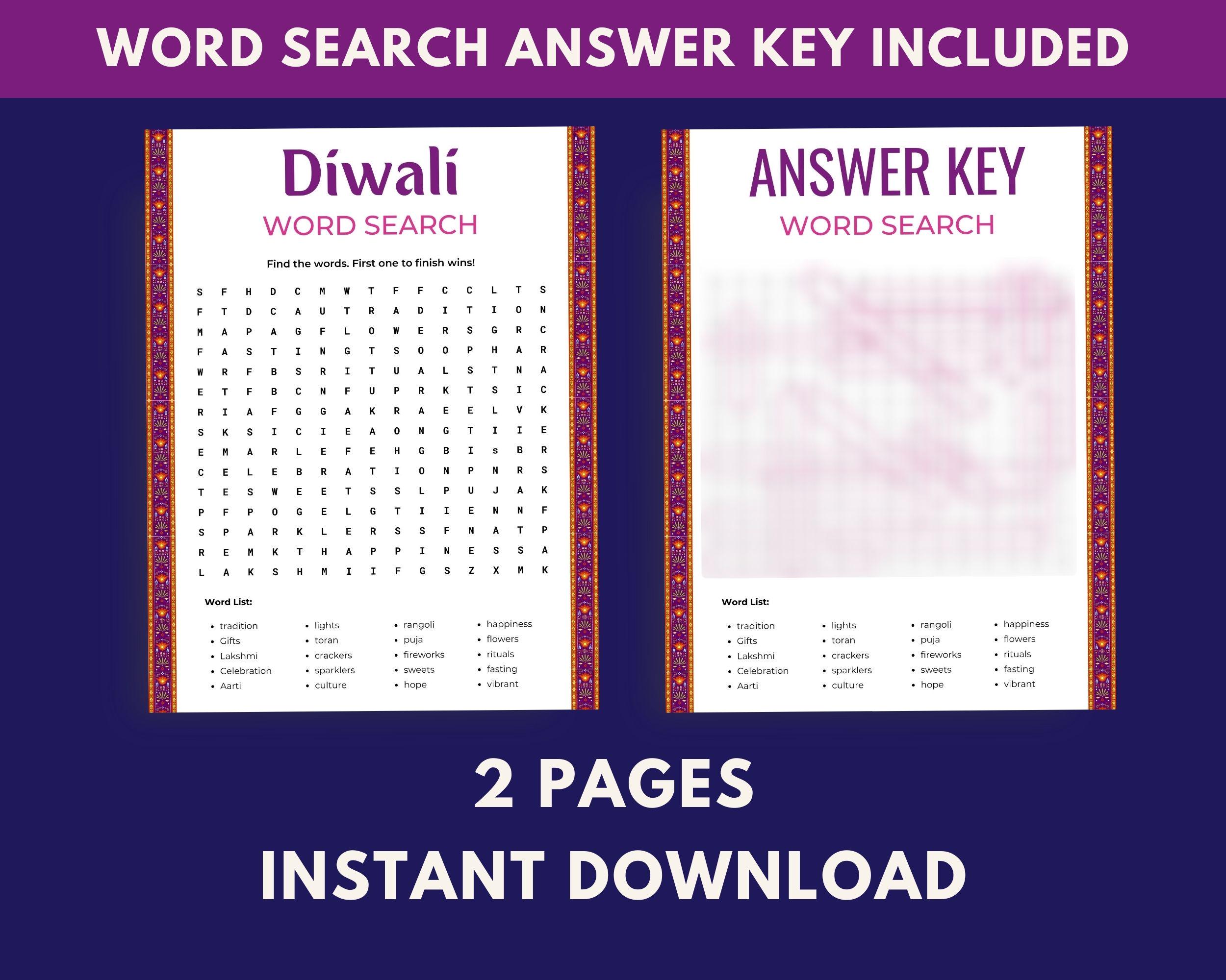 Diwali Games Diwali Word Search Diwali Printable Diwali Word Game ...
