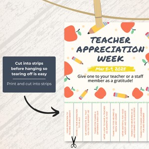 Teacher Appreciation Week Signs, Tear off Compliments Printable Teacher ...