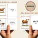 16 Farm Animals Cards Montessori Flash Cards Animal Pre-school Cards ...