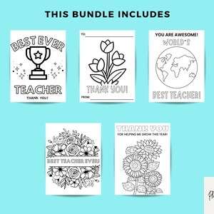 Printable Teacher Appreciation Coloring Pages Bundle Teacher ...