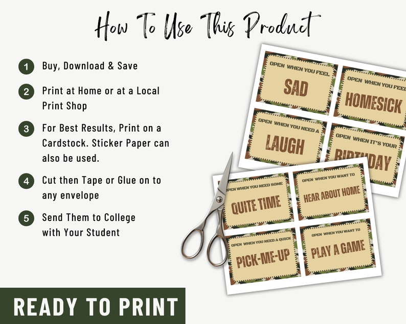 Open When Envelopes for Military Deployment Letters Open When Letters ...