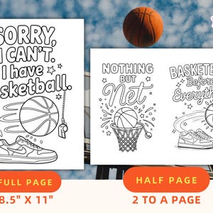 30 Basketball Coloring Pages Printable – Instant Download, Sports ...