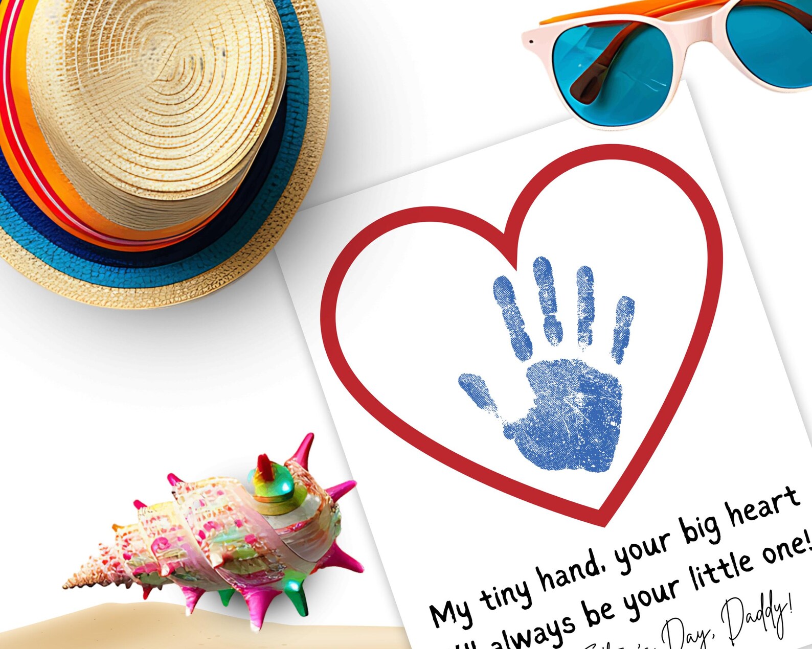 Father's Day Handprint Printable, DIY Craft Gift for Dad, Gift for Dad ...