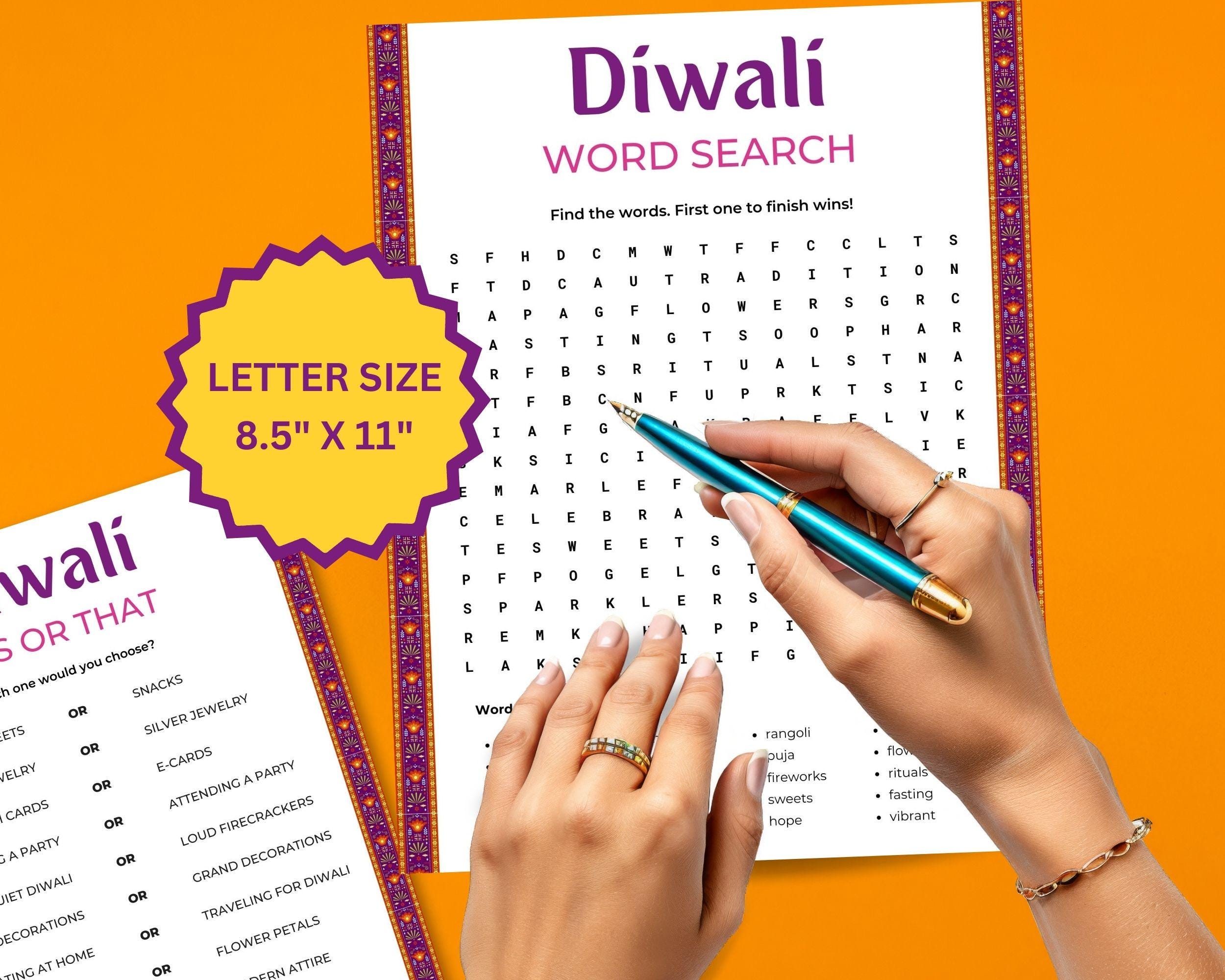 Diwali Games Bundle Diwali Party Games Printable Diwali Games for Kids ...