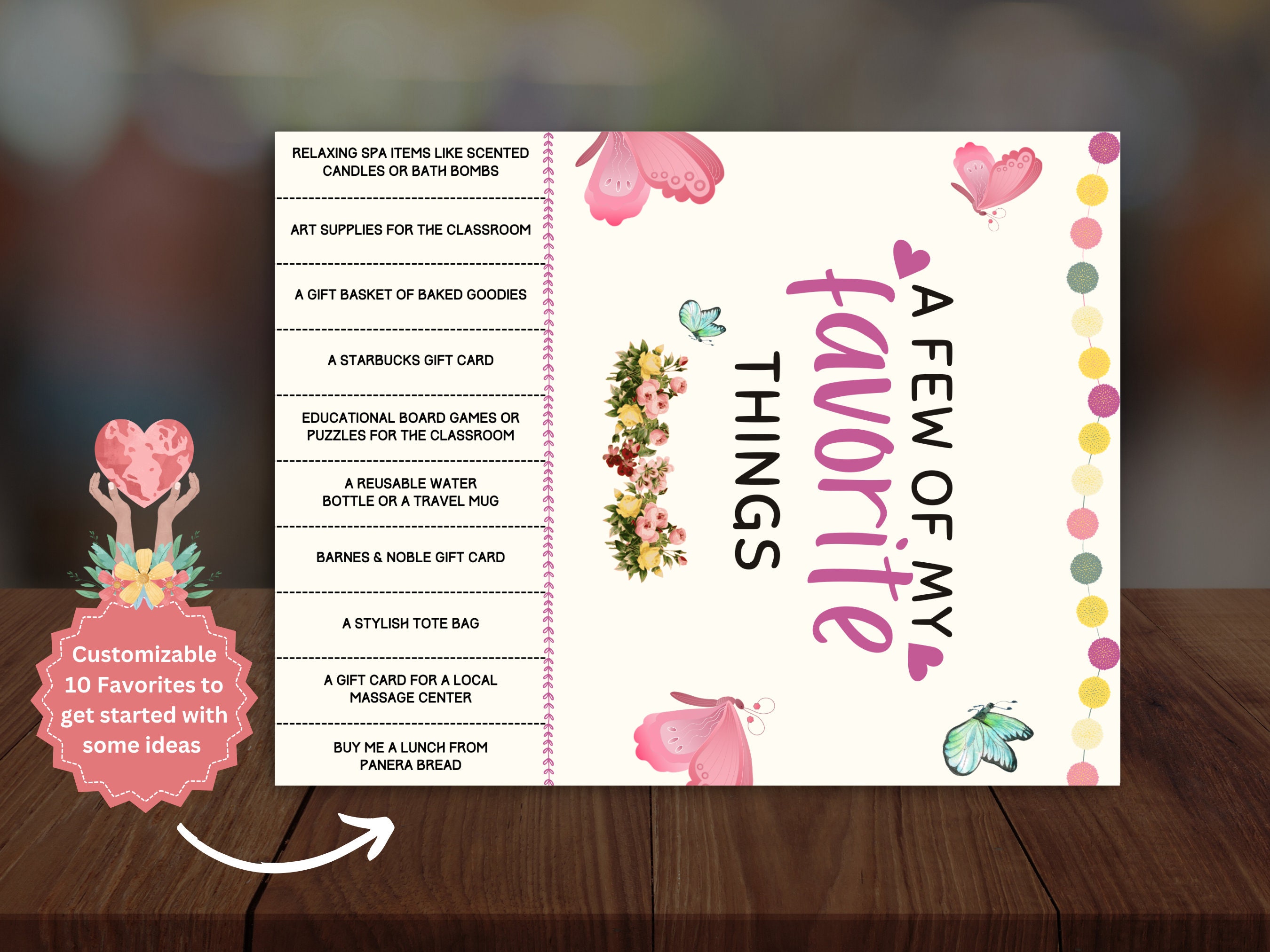 Teacher Appreciation Week Printable Teacher's Wishlist Tear-off Flyer ...