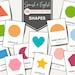 Spanish & English Shapes Bilingual Flashcards Printable | Modern Basic ...