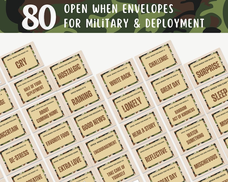 Open When Envelopes for Military Deployment Letters Open When Letters ...