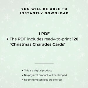 Christmas Charades Christmas Pictionary Christmas Adult Family Games ...