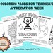 Printable Teacher Appreciation Coloring Pages Bundle Teacher ...