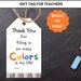 Teacher Appreciation Gift Tags Printable End of School Year Favor Tags ...