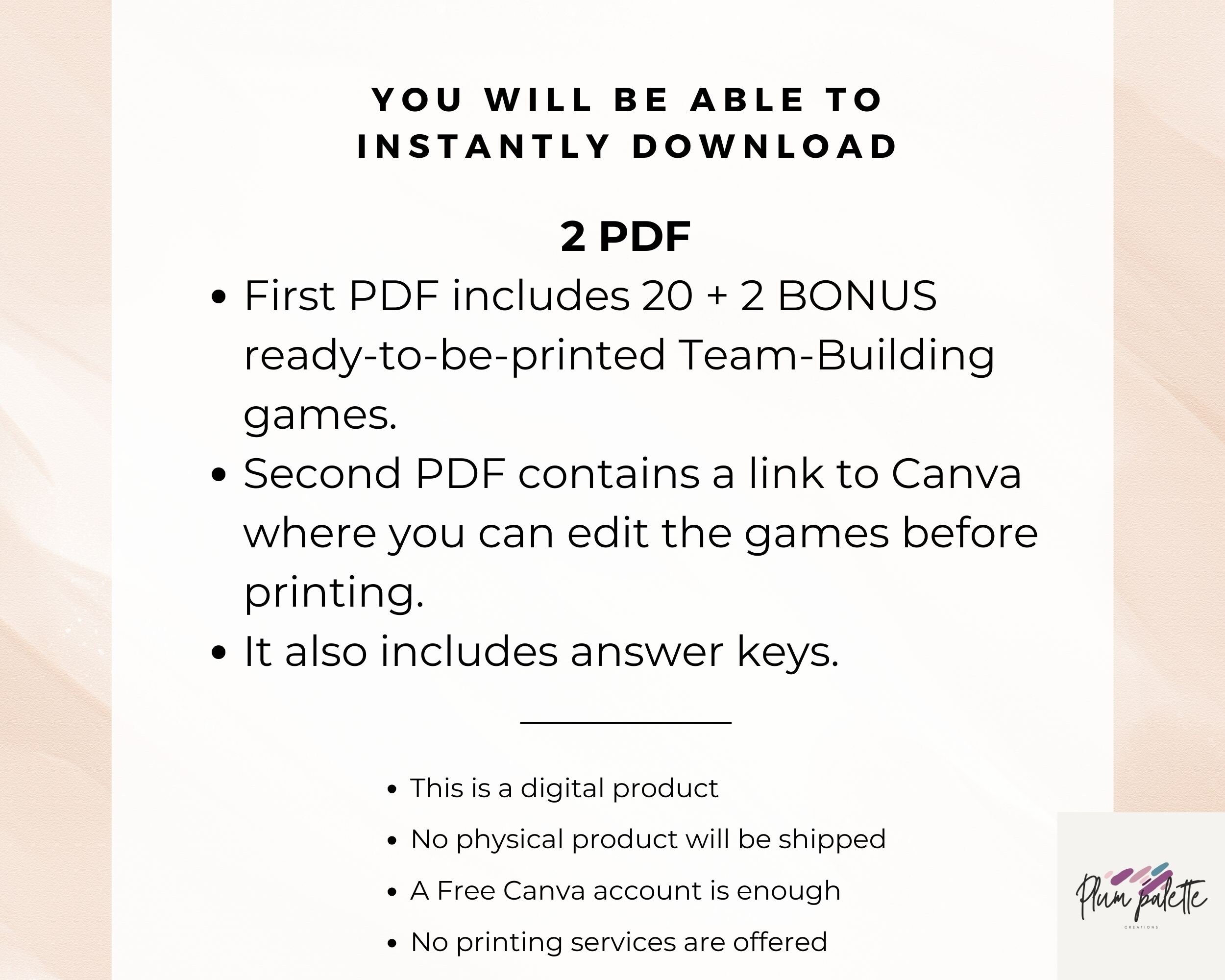 Employee Team Building Games Office Party Games Bundle Teambuilding ...