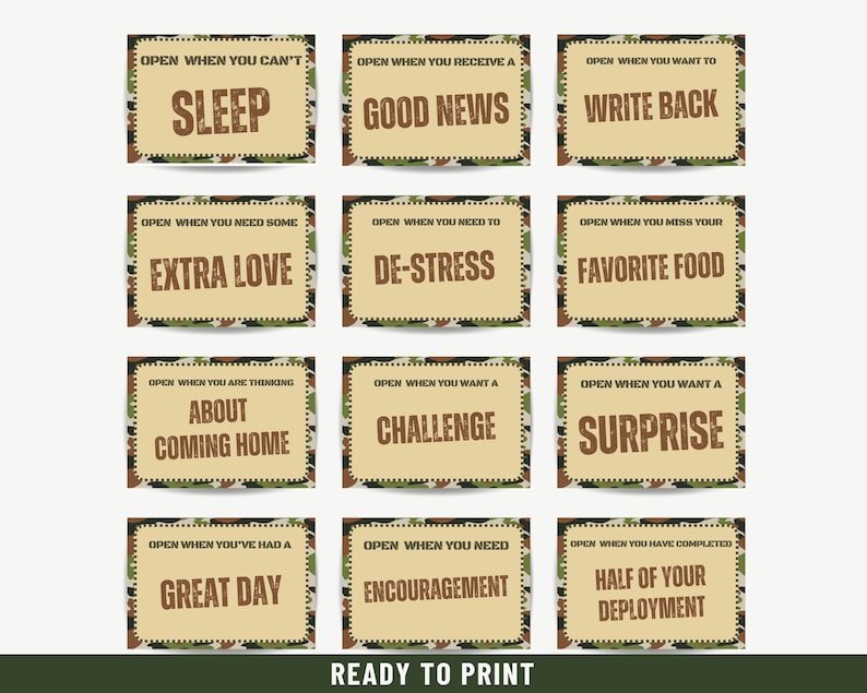 Open When Envelopes for Military Deployment Letters Open When Letters ...