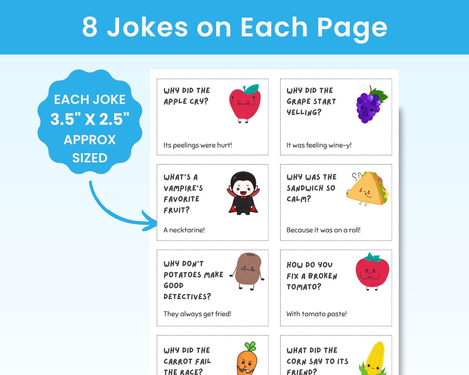 Lunch Box Jokes Printable Lunchbox Notes Jokes Gifts for Kids Lunchbox ...