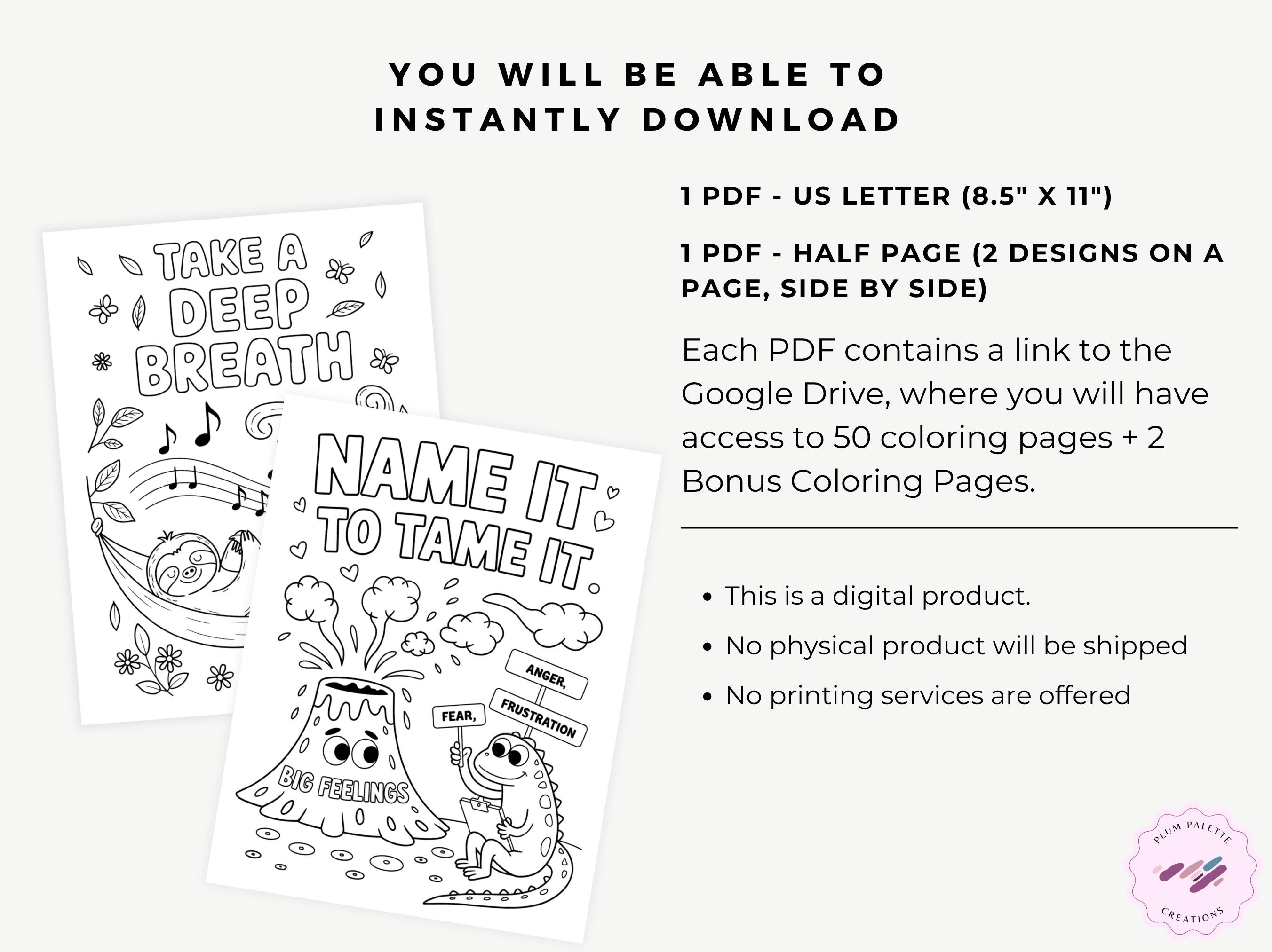 Mental Health Printable Coloring Pages, Coping Strategies for Mental ...