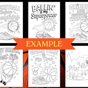 30 Basketball Coloring Pages Printable – Instant Download, Sports ...