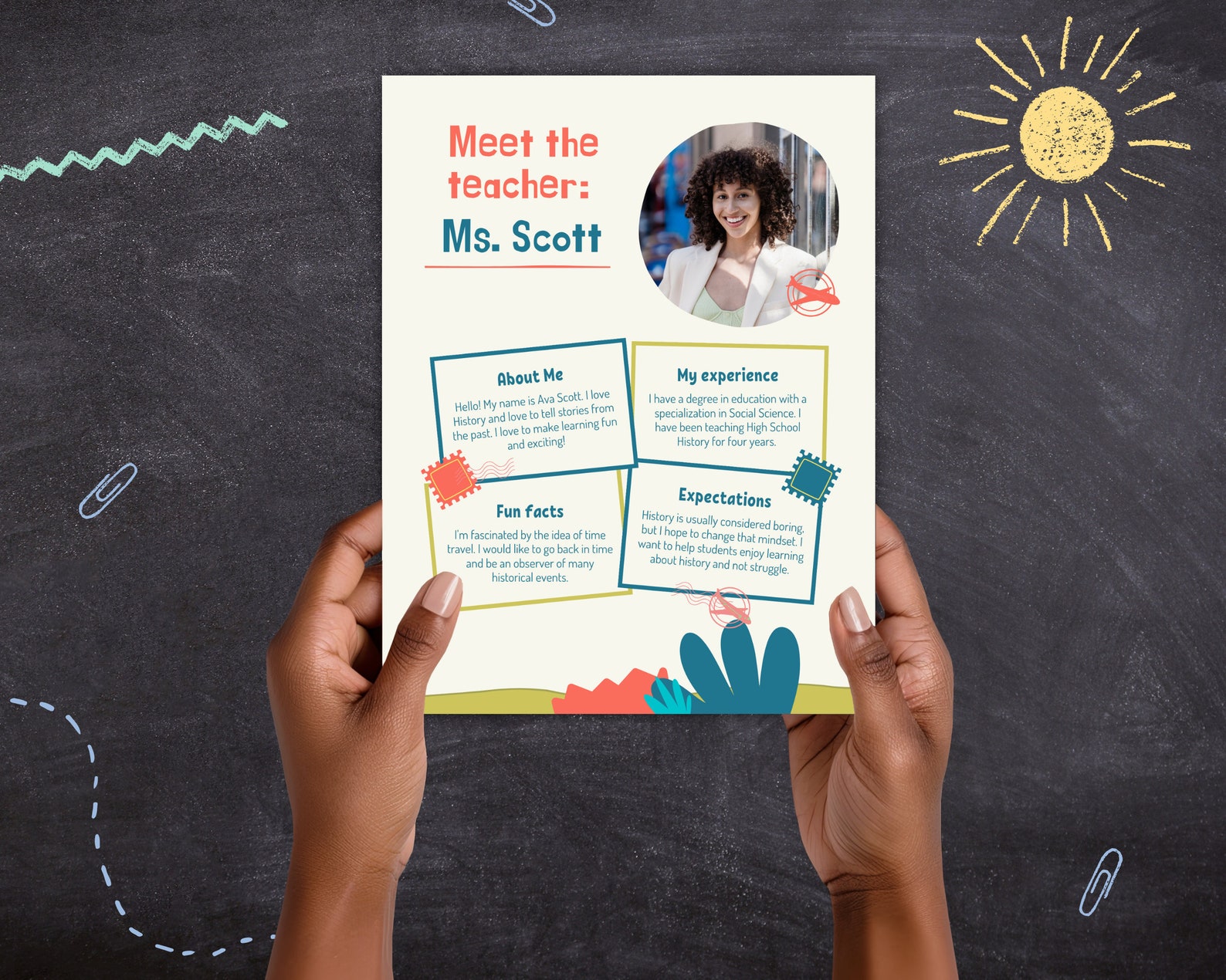 Meet the Teacher Template, Back to School Flyer, Teacher Introduction ...