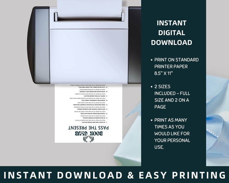 Book Club Games, Reading Group Pass the Book Game, Book Club Game Book ...