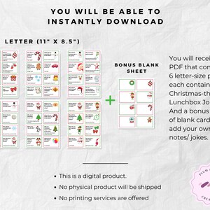 Christmas Jokes for Kids Lunchbox Notes Printable Christmas Jokes ...