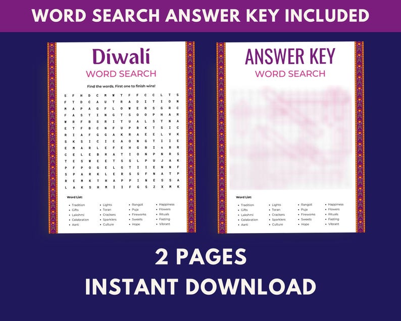 Diwali Games Diwali Word Search Diwali Printable Diwali Word Game ...
