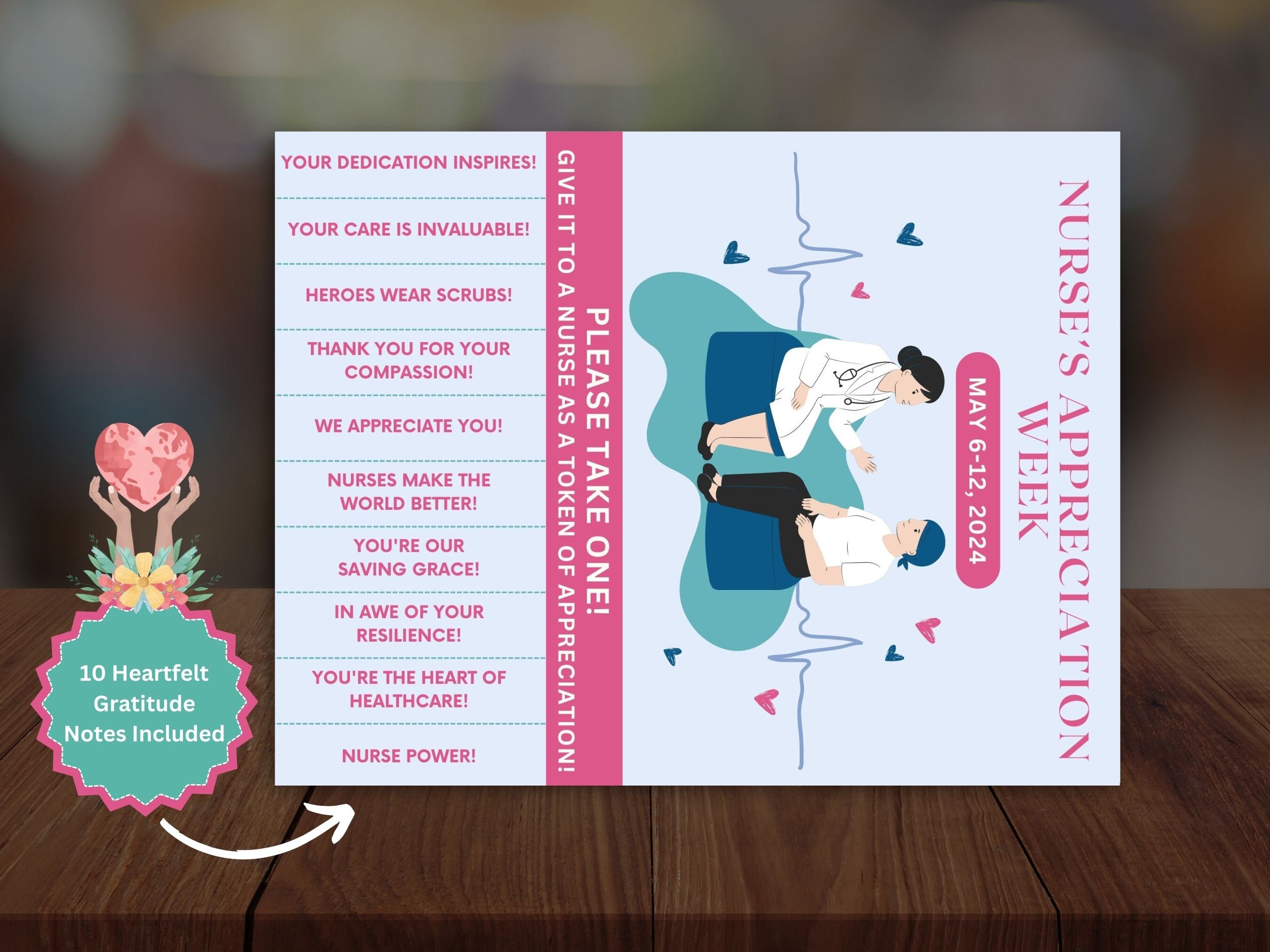 Editable Nurse Appreciation Week Tear off Complements for Nurses Thank ...