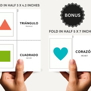 Spanish & English Shapes Bilingual Flashcards Printable | Modern Basic ...