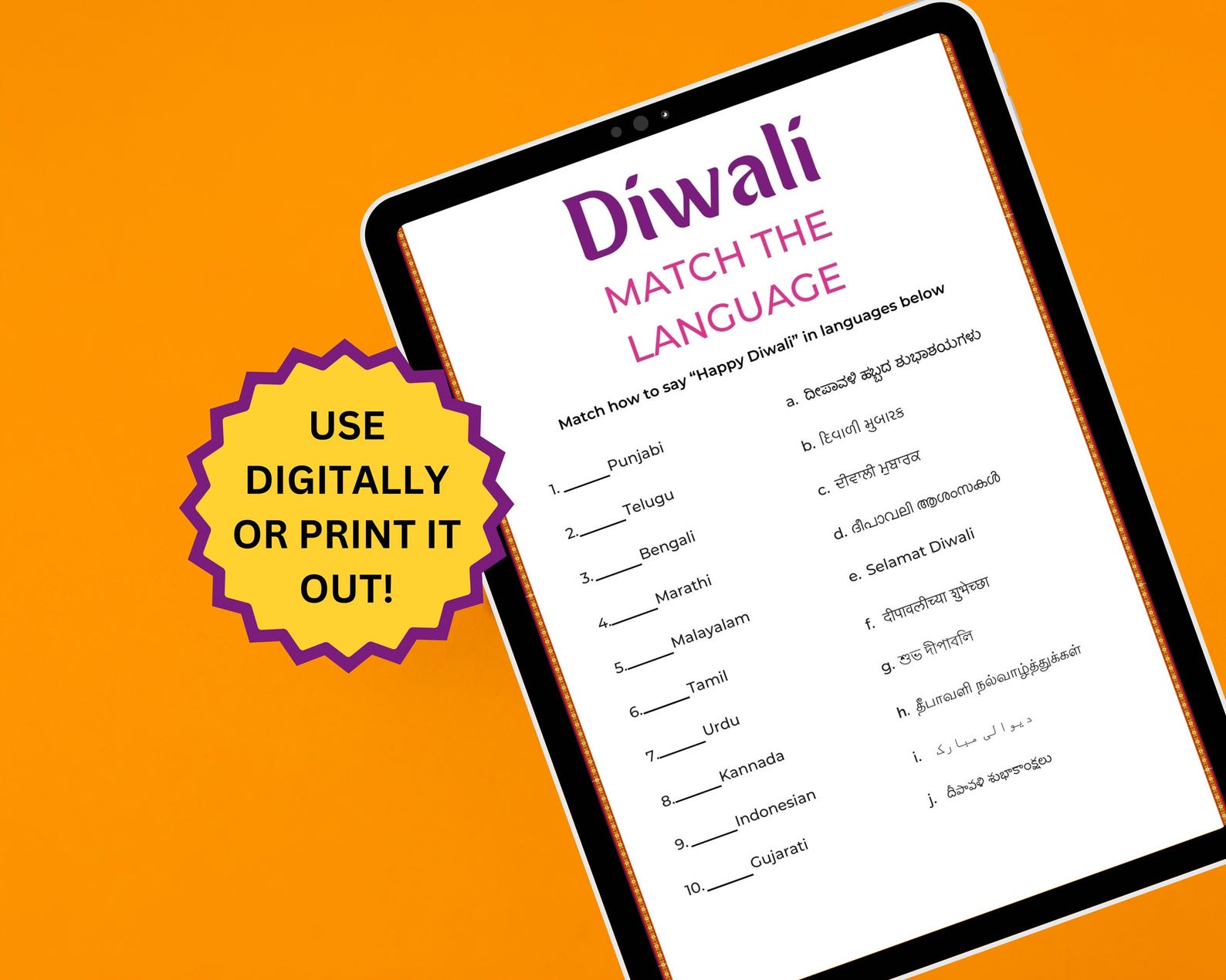 Diwali Games Bundle Diwali Party Games Printable Diwali Games for Kids ...