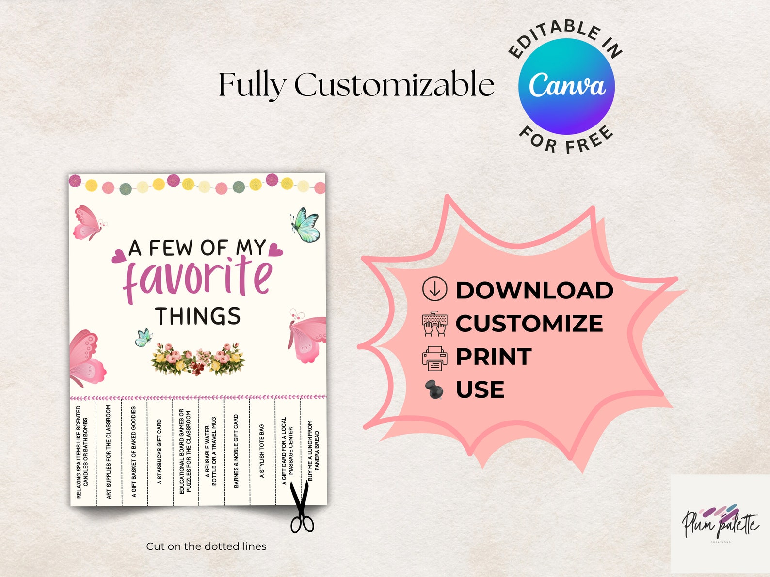 Teacher Appreciation Week Printable Teacher's Wishlist Tear-off Flyer ...