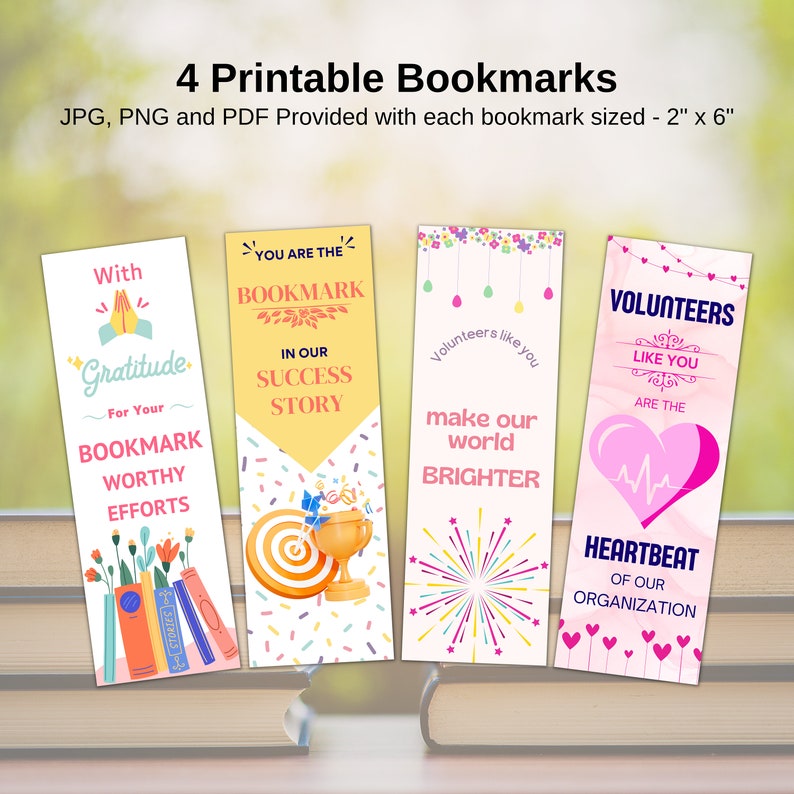 Volunteer Week Appreciation Gift Printable Bookmark Volunteer Thank You ...