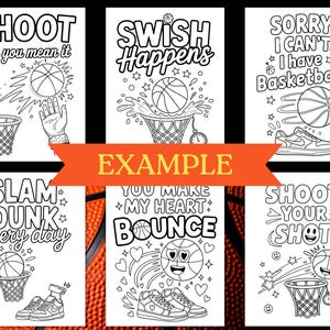 30 Basketball Coloring Pages Printable – Instant Download, Sports ...