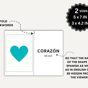 Spanish & English Shapes Bilingual Flashcards Printable | Modern Basic ...
