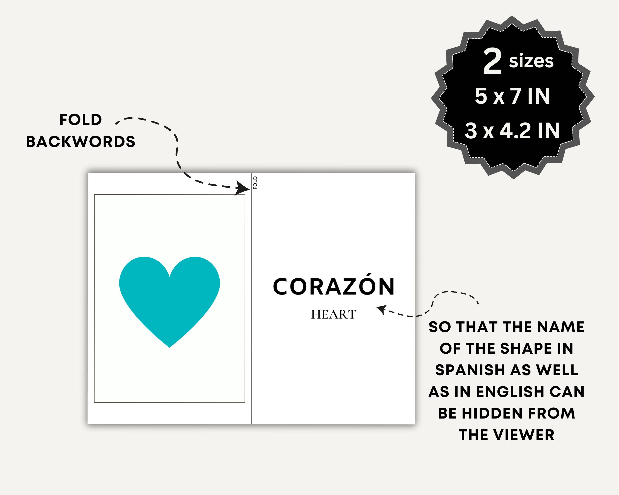 Spanish & English Shapes Bilingual Flashcards Printable | Modern Basic ...