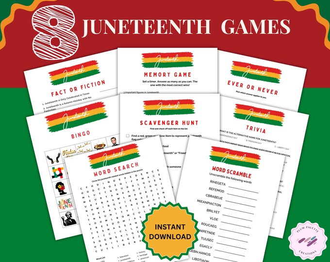Juneteenth Trivia Game, Printable Black History Quiz, Juneteenth Game ...