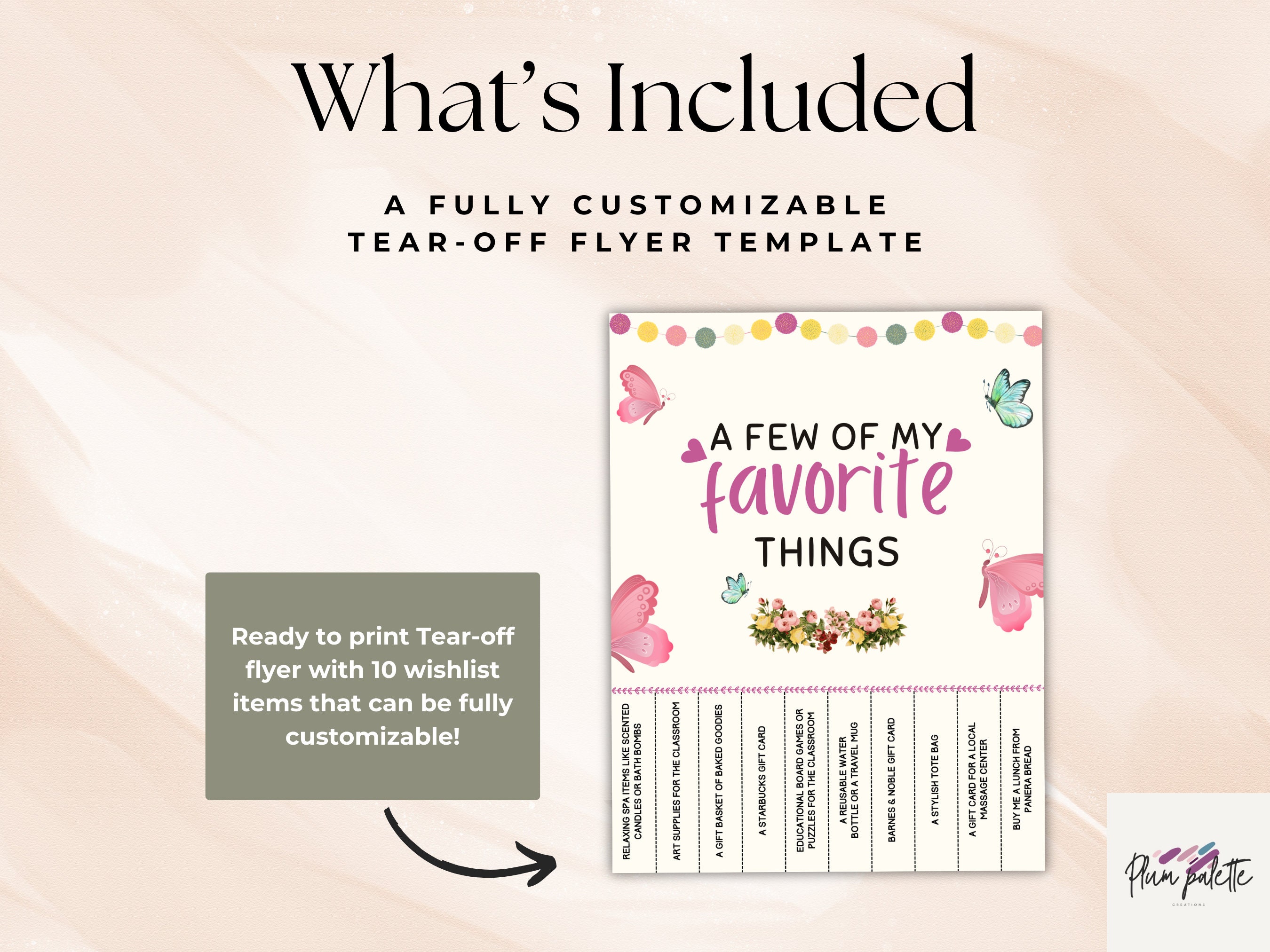 Teacher Appreciation Week Printable Teacher's Wishlist Tear-off Flyer ...