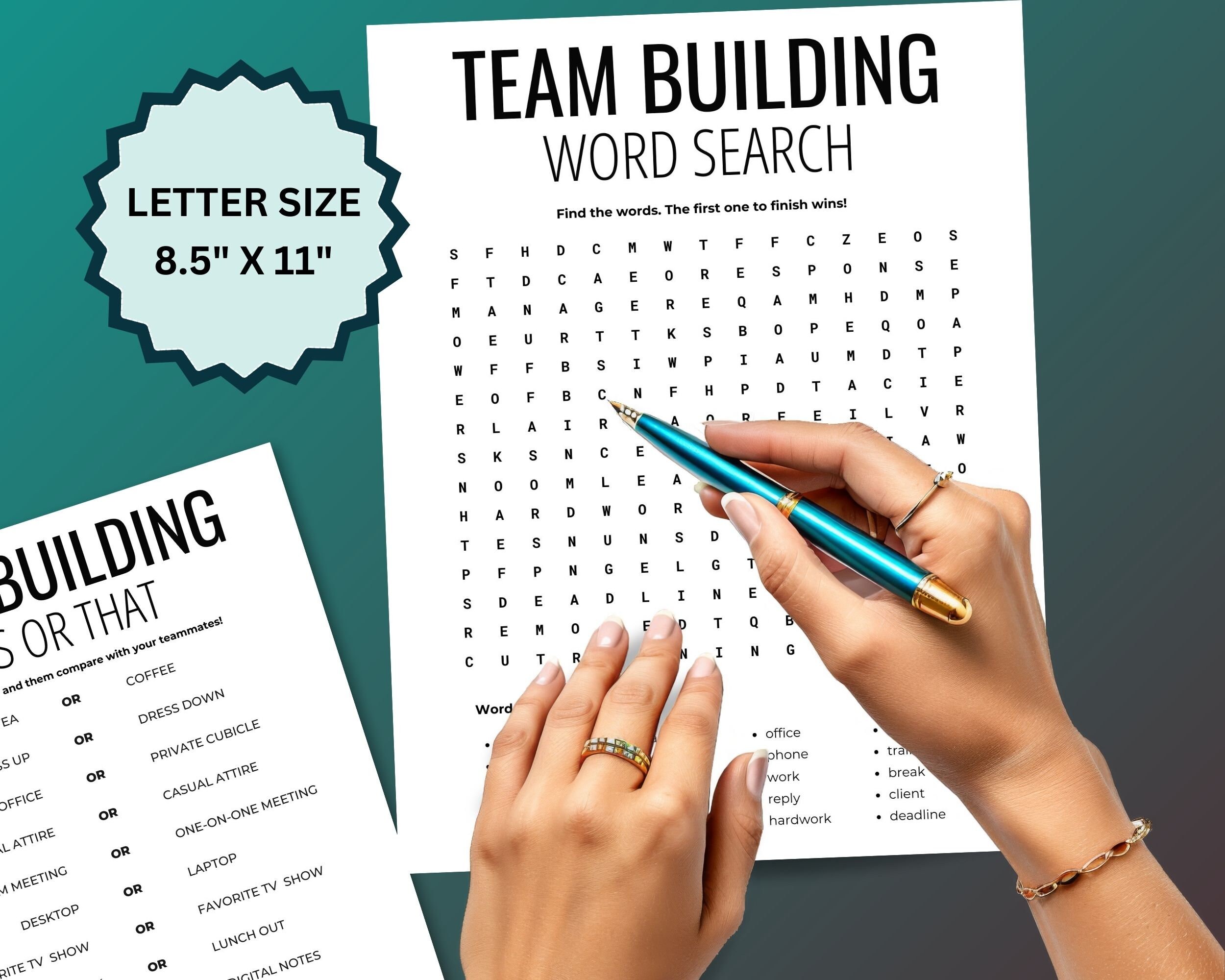 Employee Team Building Games Office Party Games Bundle Teambuilding ...