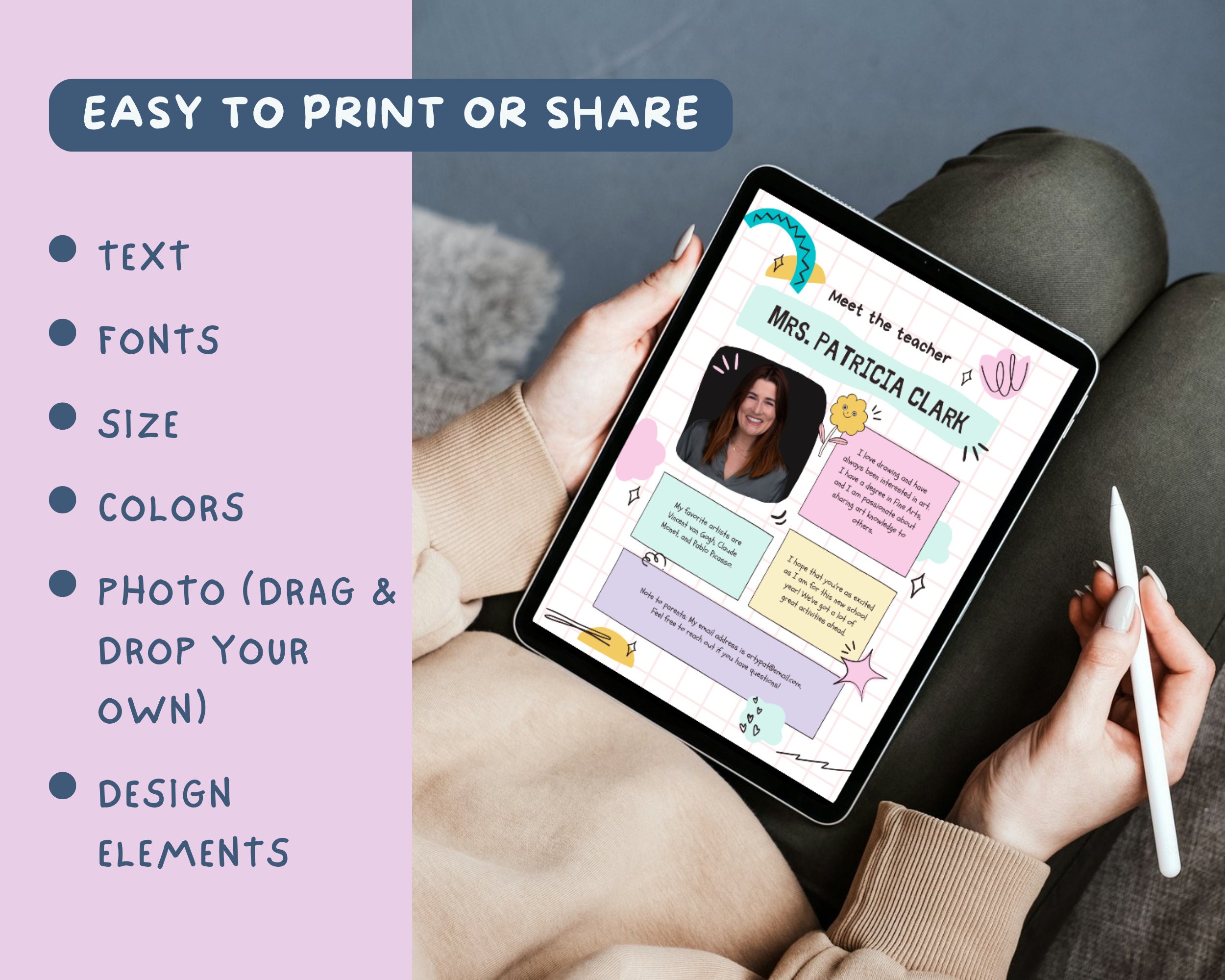 Meet the Teacher Template | Get to Know Teacher | Teacher Resource ...