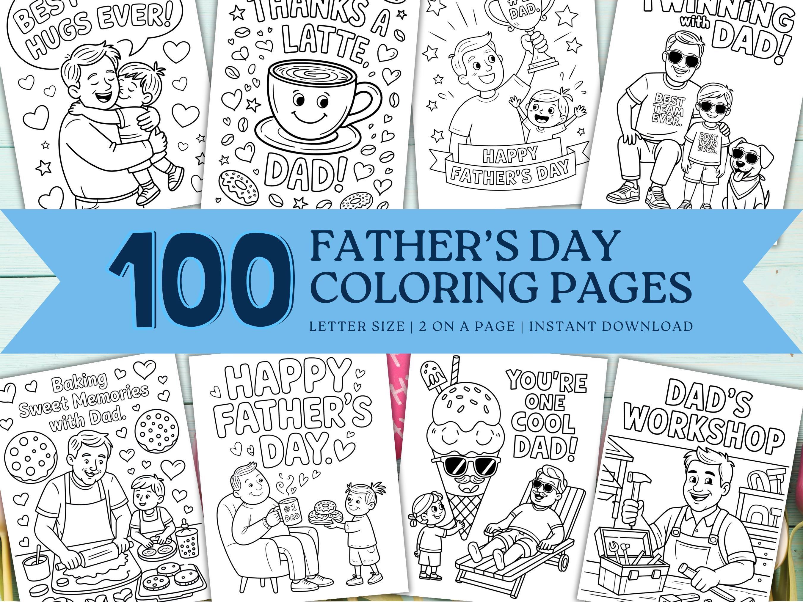 Fathers Day Coloring Pages,preschool Father's Day Craft,father's Day ...