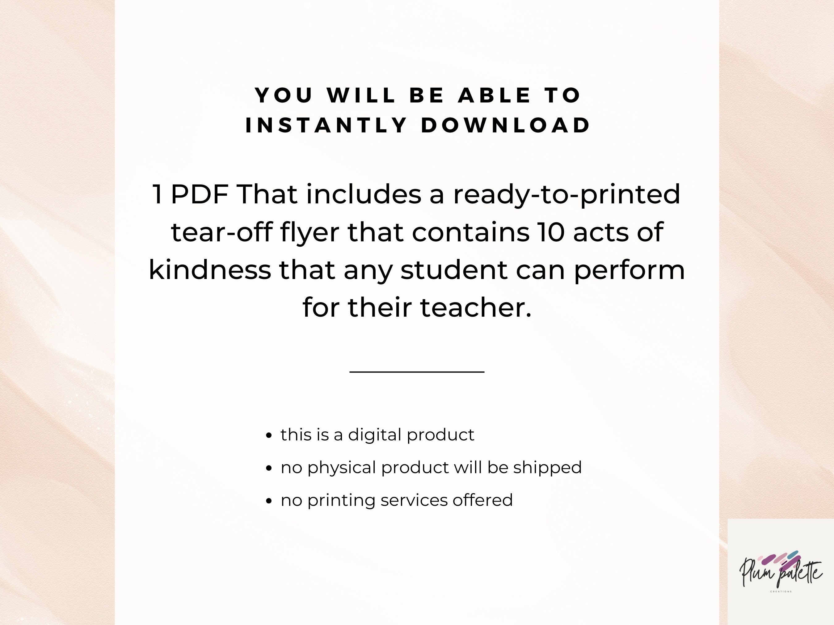 Teacher Appreciation Week Random Act of Kindness Tear off Flyer ...