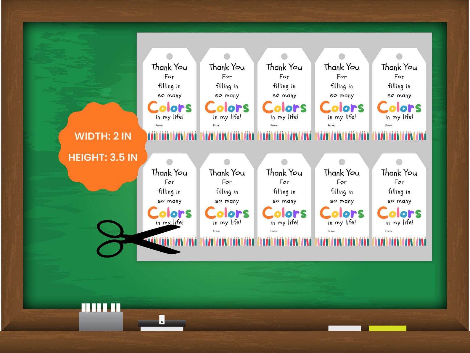 Teacher Appreciation Gift Tags Printable End of School Year Favor Tags ...