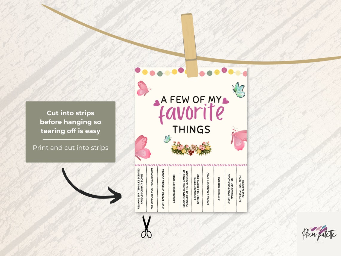 Teacher Appreciation Week Printable Teacher's Wishlist Tear-off Flyer ...