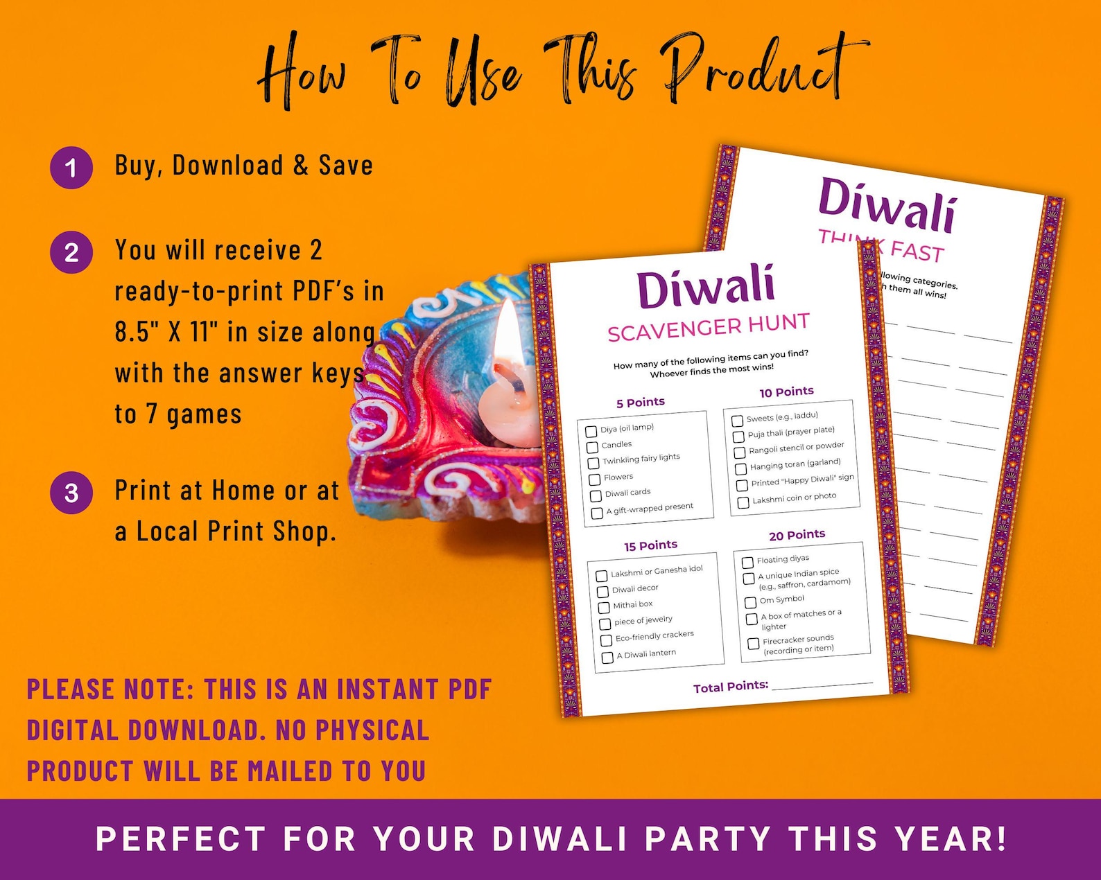 Diwali Games Bundle Diwali Party Games Printable Diwali Games for Kids ...