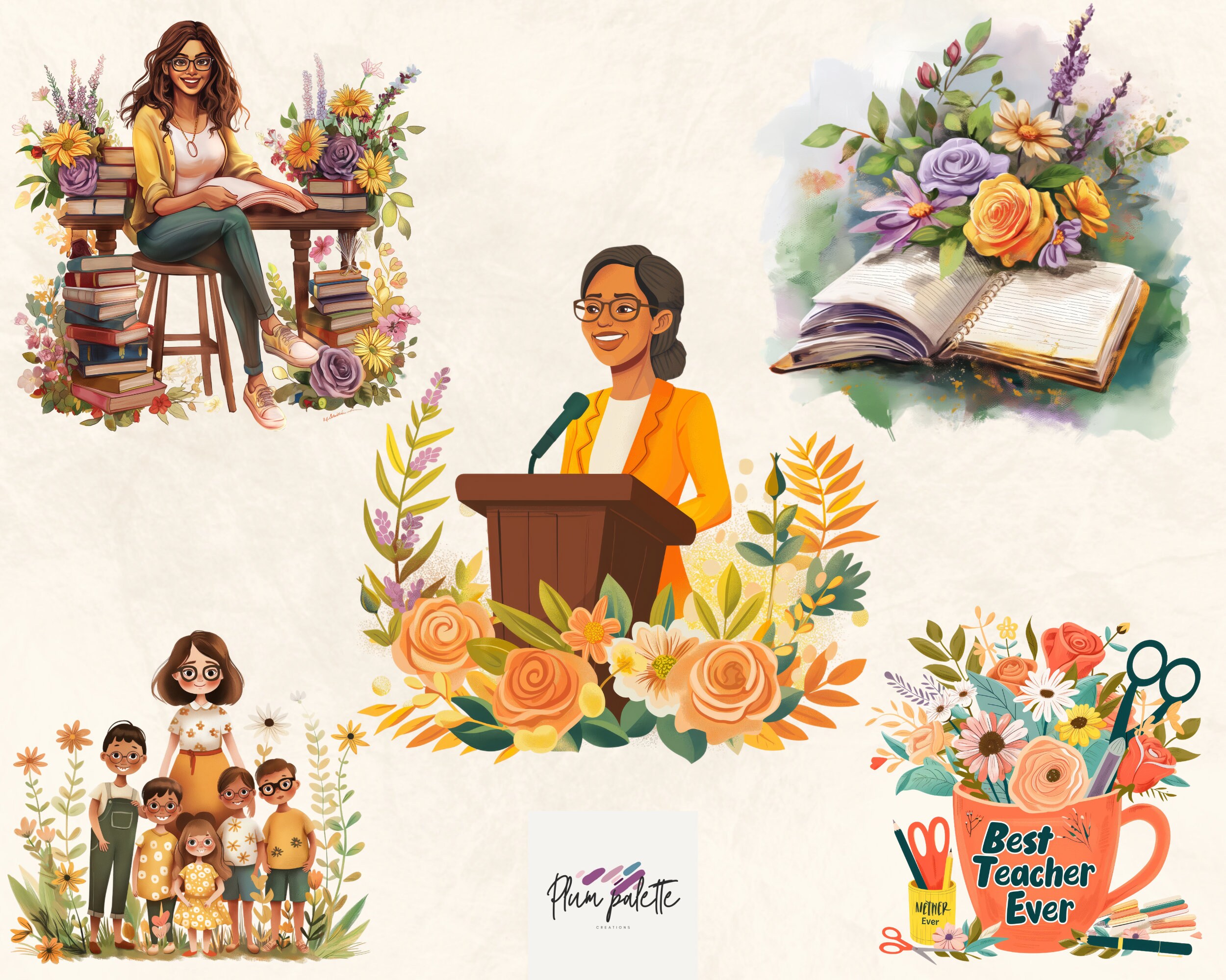 Book Clipart School PNG Back to School Printable Best Teacher Ever High ...