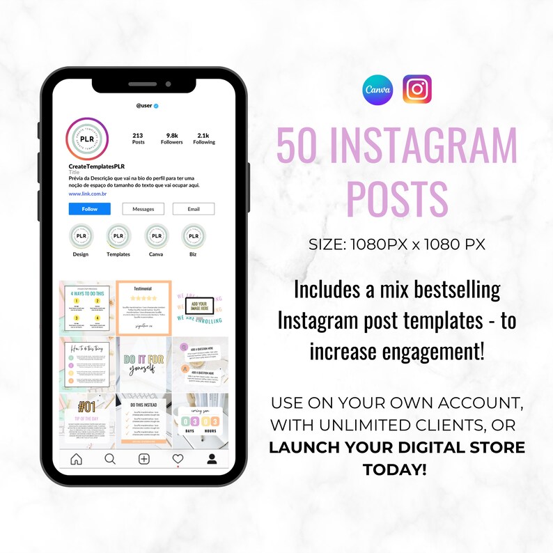 PLR Bundle. PLR Templates. Pinterest Templates. Canva Ebook Workbook ...
