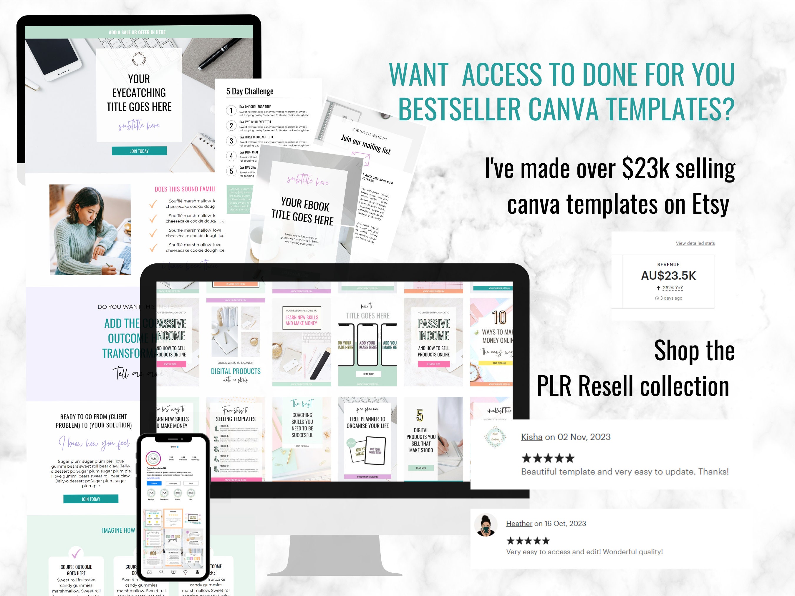 Etsy Shop Banner, Etsy Branding Kit, Etsy Mockup, Etsy Listing, PLR ...