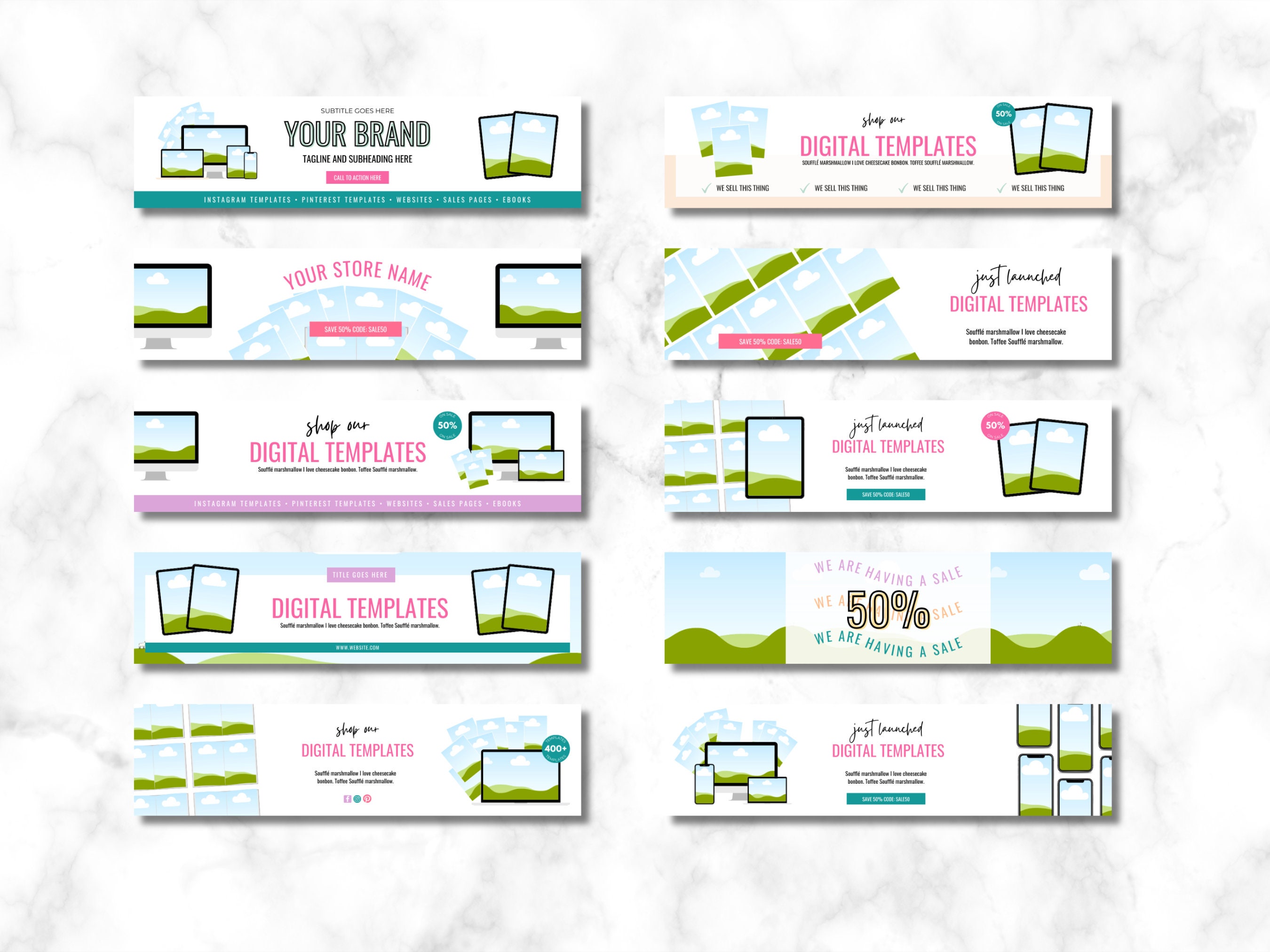 Etsy Shop Kit PLR, Branding Kit, Etsy Listing Template, Banner, Etsy ...