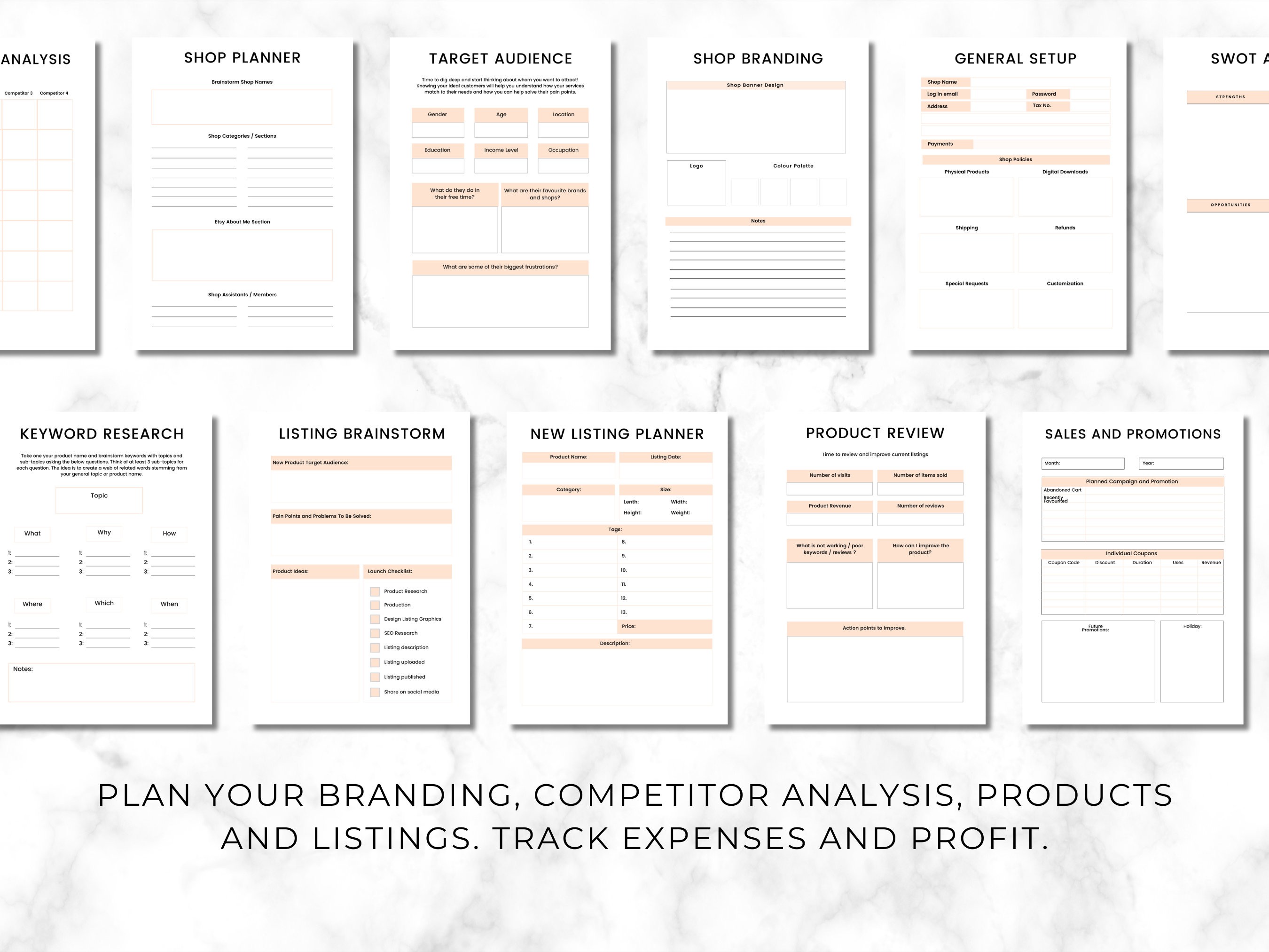 Etsy Shop Kit PLR, Branding Kit, Etsy Listing Template, Banner, Etsy ...