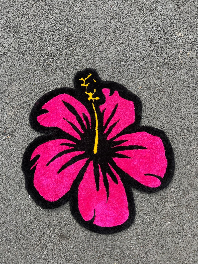 HIBISCUS FLOWER RUG - Etsy