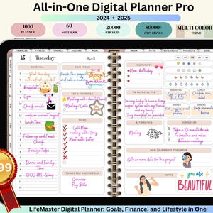 Digital Planner Pro 2024-2025 All in One ,digital Life Organizer ...