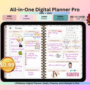 Digital Planner Pro 2024-2025 All in One ,digital Life Organizer ...